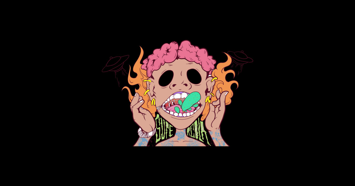Super dope brain is on fire cartoon illustration - Slluks - Posters and ...