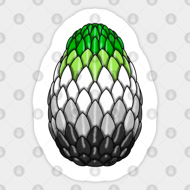 Aromantic Pride Dragon Egg - Pride Flag - Sticker | TeePublic