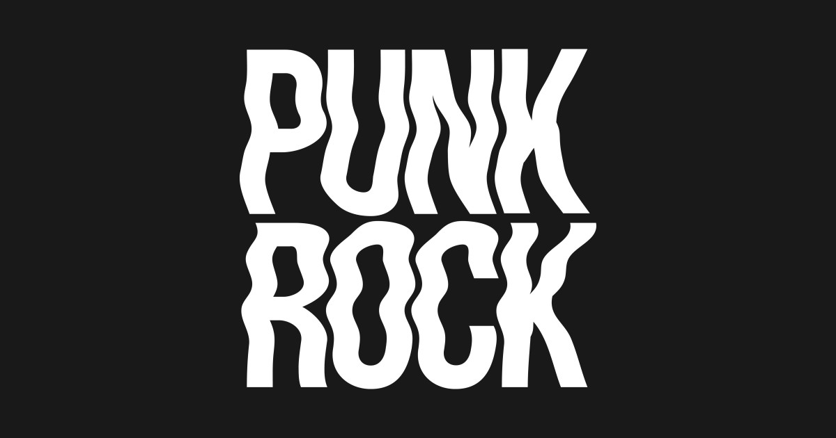 Punk Rock wavy design - Punk Rock Logo - T-Shirt | TeePublic