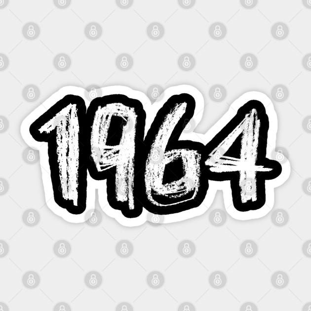 1964 Birthday, Birth Year 1964, Born in 1964 - 1964 Gift - Sticker ...