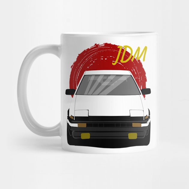 Toyota AE86 Front View: Iconic JDM Drift Car - Jdm - Mug | TeePublic