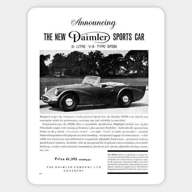 Vintage Daimler advert - Daimler - Sticker | TeePublic
