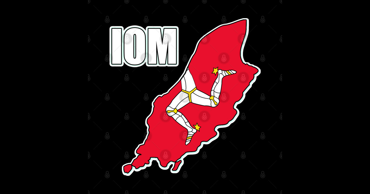 Isle of Man Manx Flag 3 Legs - Isle Of Man - Sticker | TeePublic