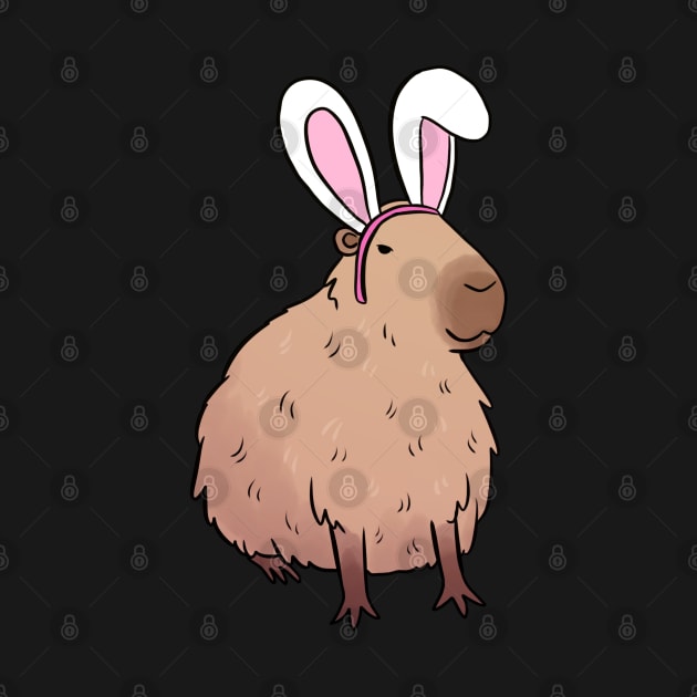 Cute capybara wearing easter bunny ears - Capybara - T-Shirt | TeePublic