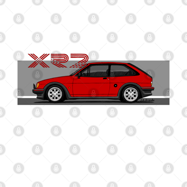 My drawing of the iconic red classic sports car - Ford Fiesta Xr2 - T ...