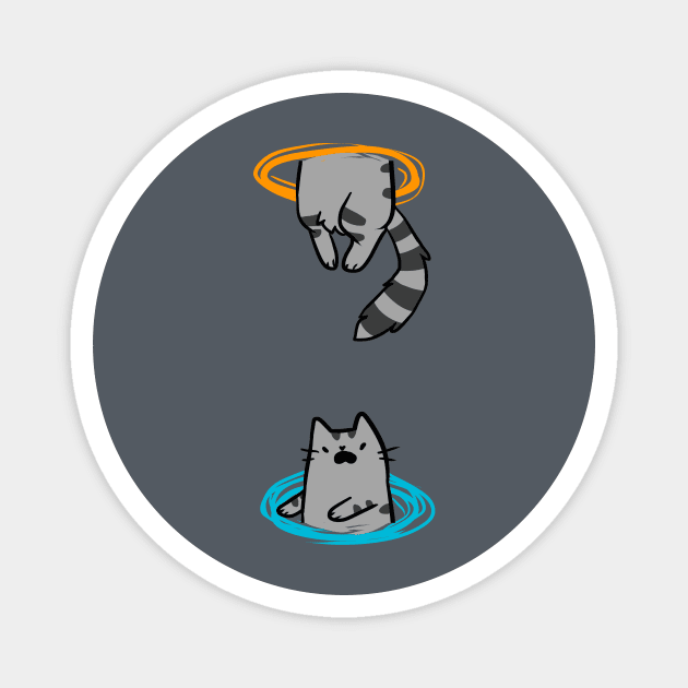 Portal Cat - Video Game - Magnet | TeePublic