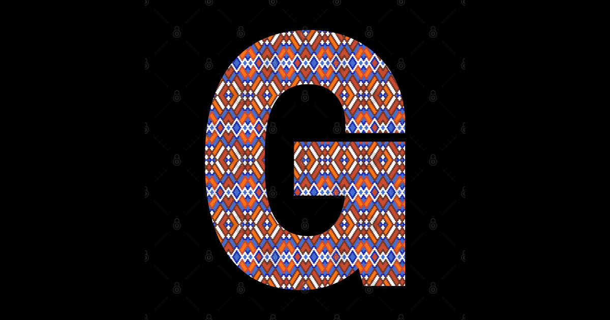 Monogram Letter G- geometric pattern - Monogram Letter G - Sticker ...