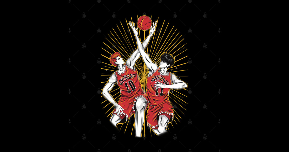 Hanamichi Sakuragi - Kaede Rukawa - Slam Dunk - Posters and Art Prints ...