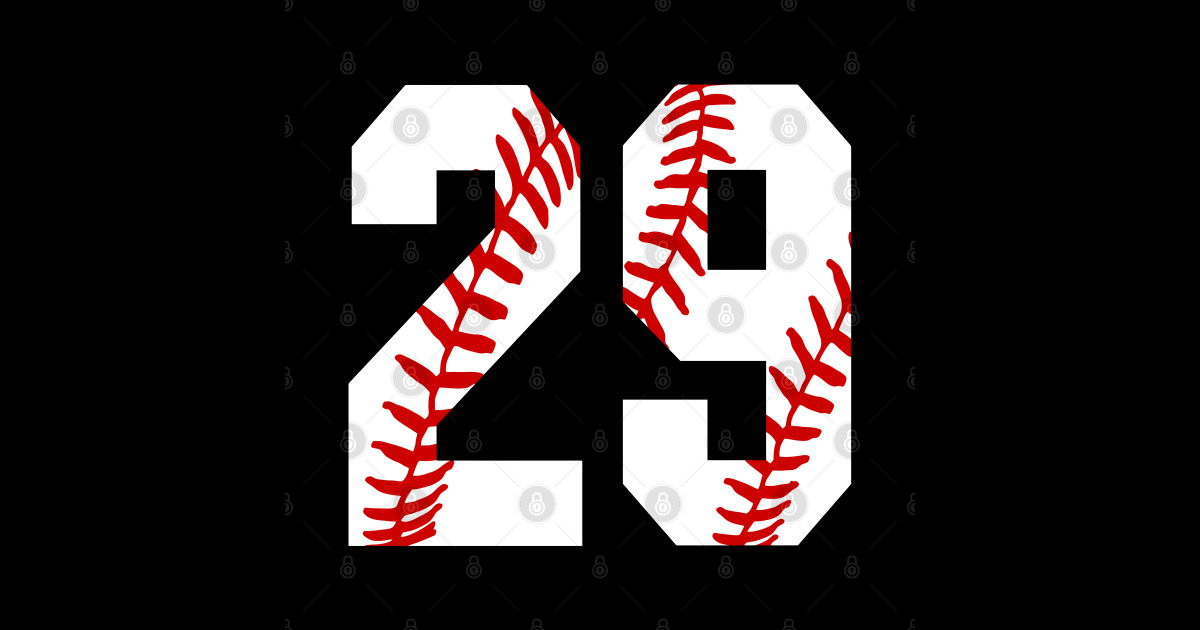 Baseball Number 29 #29 Baseball Shirt Jersey Favorite Player Biggest ...