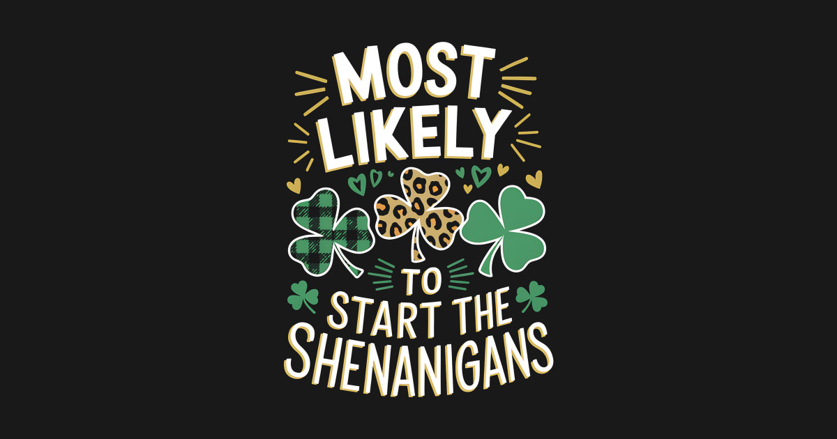 St Patricks day Shamrock Shenanigans leopard Irish - St Patricks Day ...