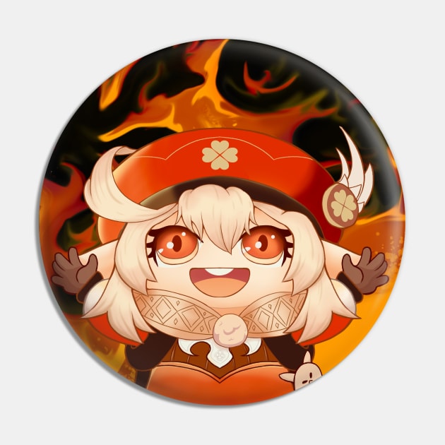 Klee Burn! - Genshin Impact Games - Pin | TeePublic