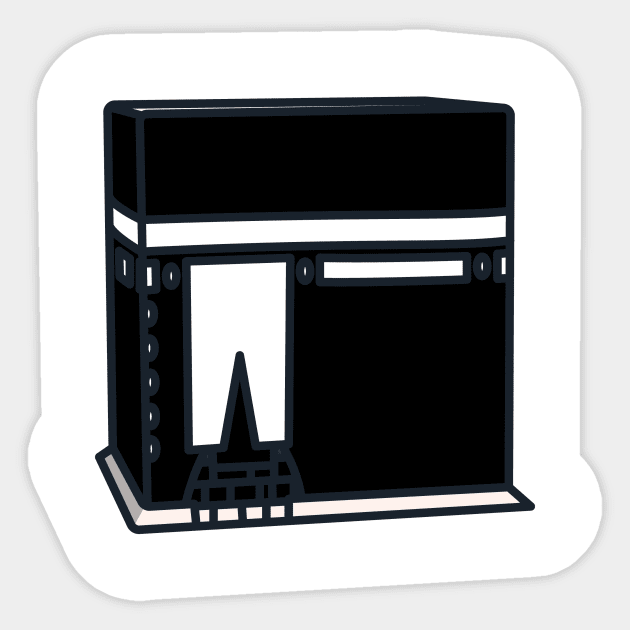 Holy Kaaba Front View Sticker design vector illustration. Islamic ...