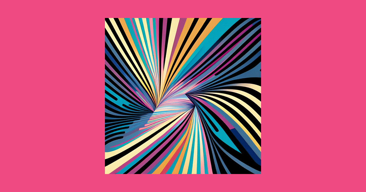 Abstract painting in the style of Bridget Riley - Abstract - T-Shirt ...
