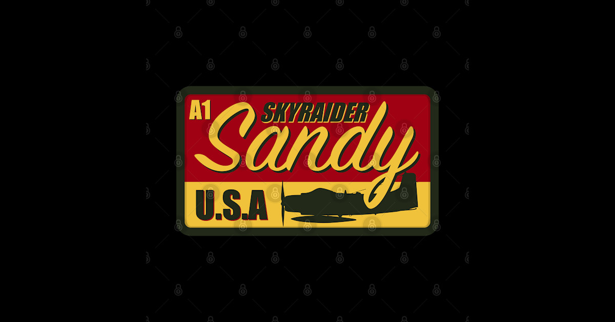 A-1 Skyraider - A1 Sandy Skyraider - Sticker | TeePublic