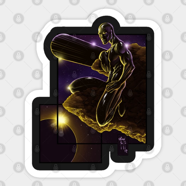 Silver Surfer by Angel Falto - Fantastic Four - Sticker | TeePublic