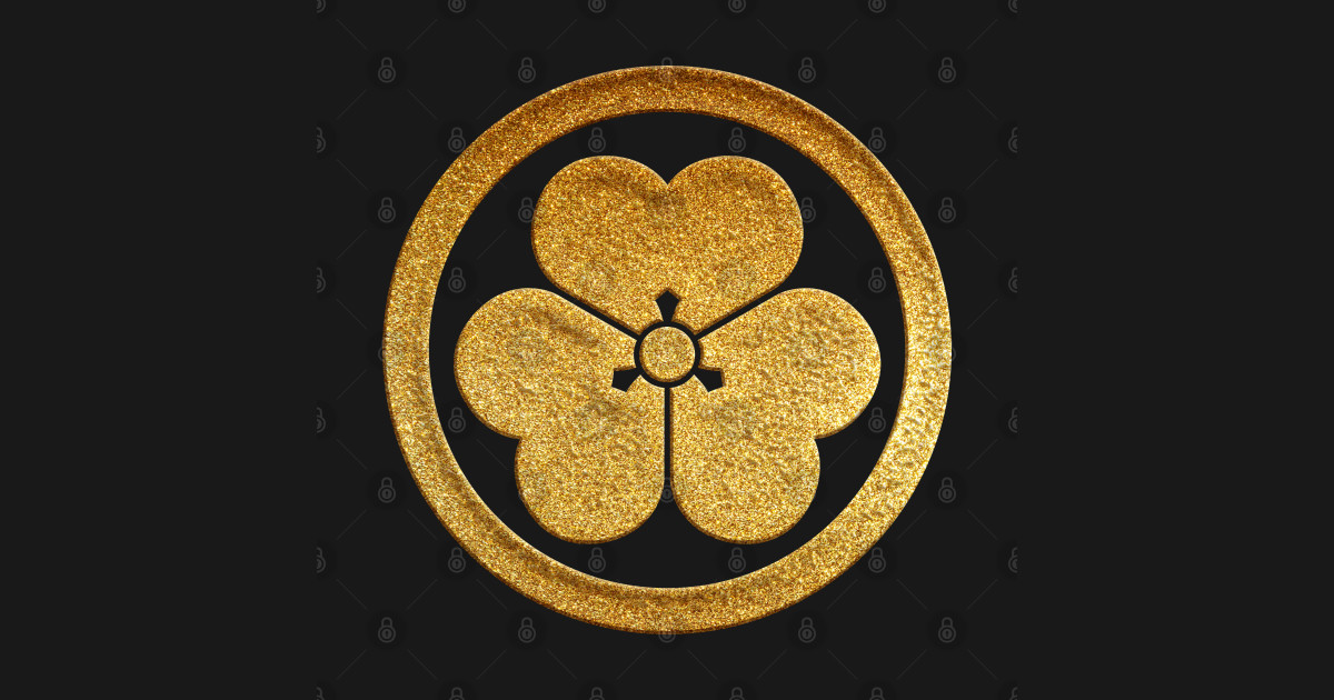 Gold Maruni Katabami Kamon - Katabami - T-Shirt | TeePublic