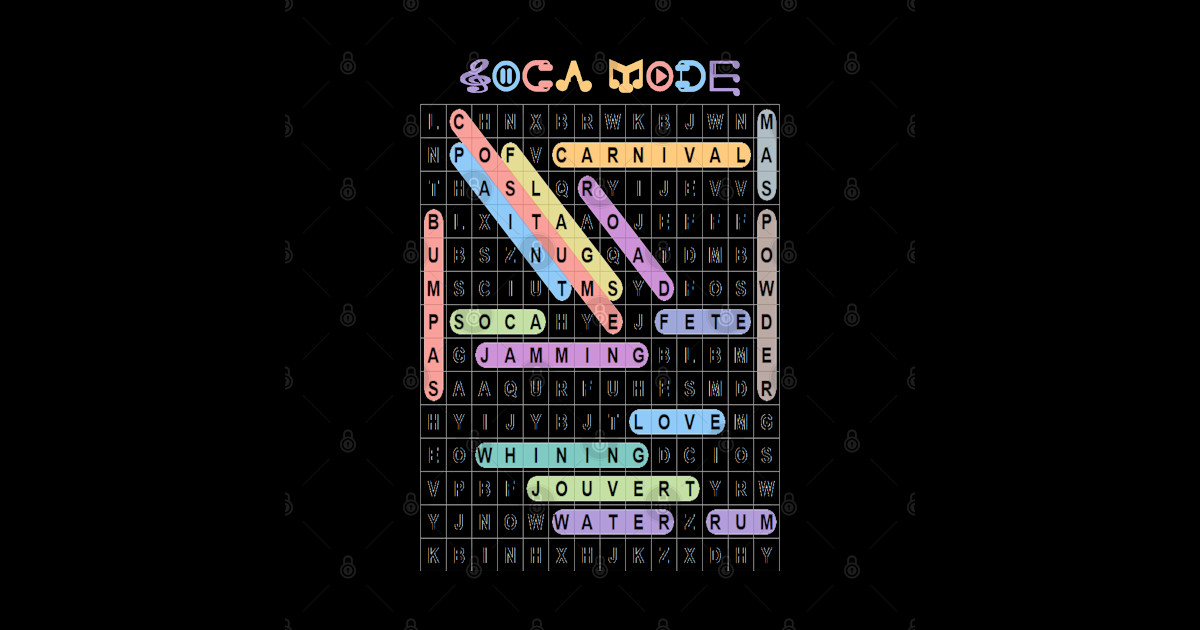 Soca Music - Caribbean Festival Cross Word Puzzle - Soca Mode - Miami ...