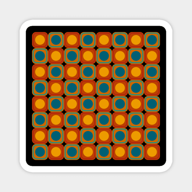 retro 1970's style orange blue and yellow pattern - Seventies Retro ...