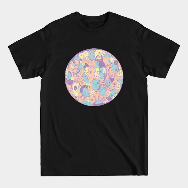 Retro Blend Many Faces - Faces - T-Shirt sold by Iqbal Ahmed | SKU ...