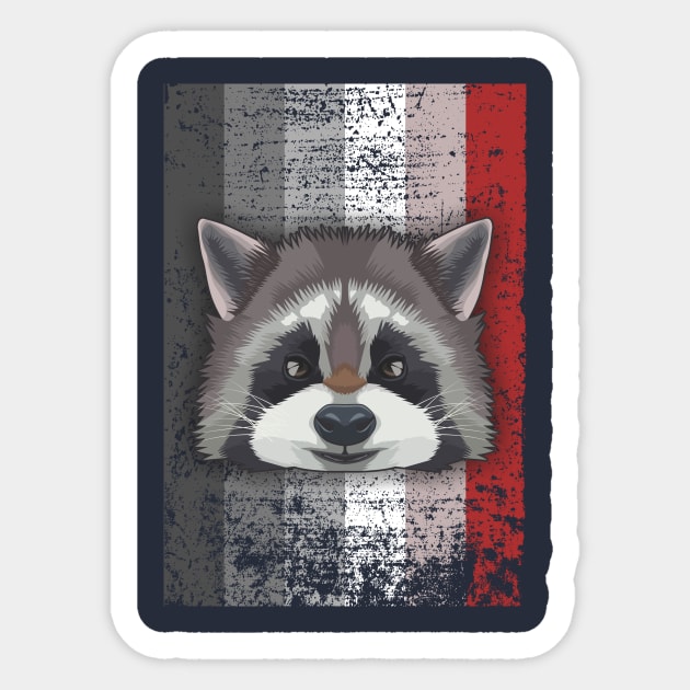Rabies Pride Flag With Raccoon - Rabies - Sticker | TeePublic