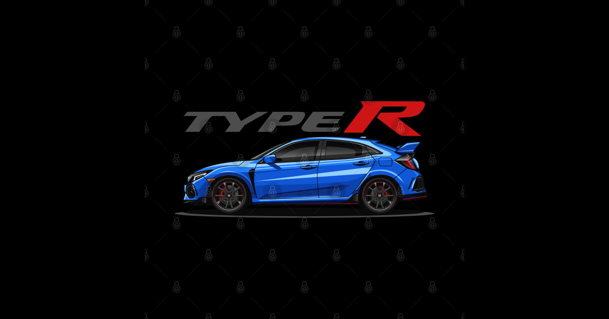 Civic Type R (Blue Sapphire) - Civic Type R - Sticker | TeePublic