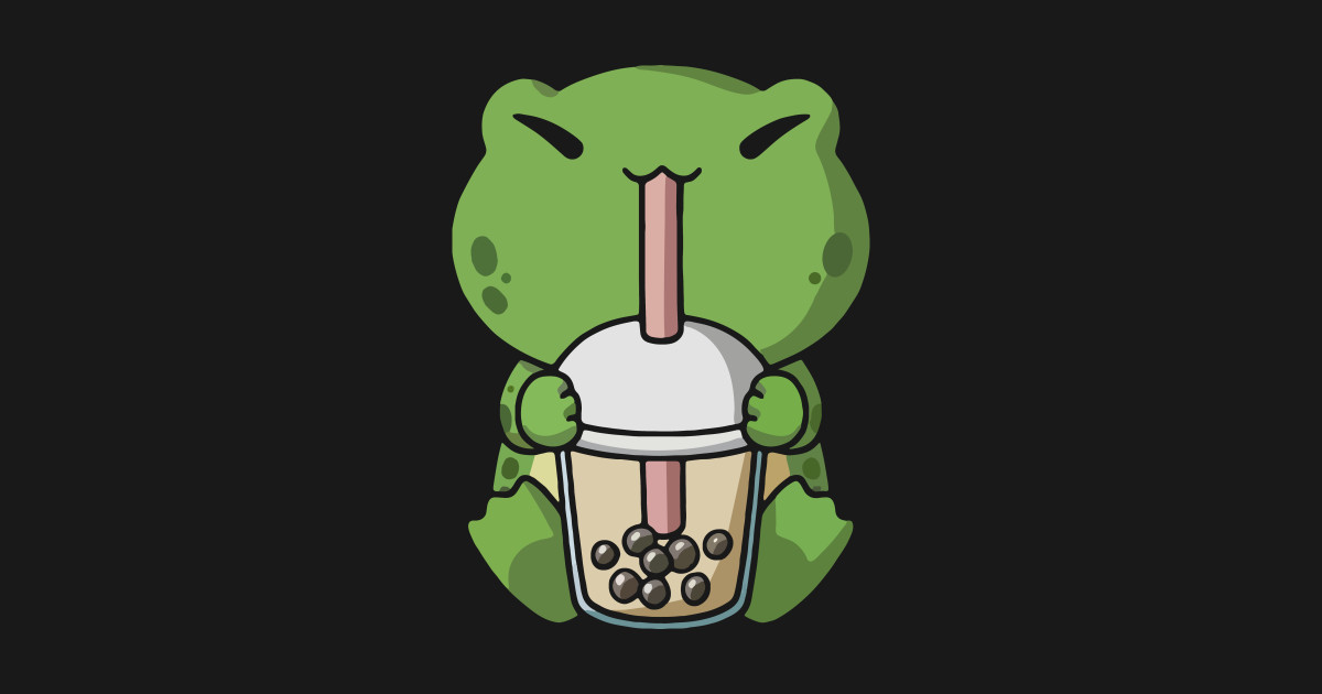 Boba Milk Tea Frog - Boba - T-Shirt | TeePublic