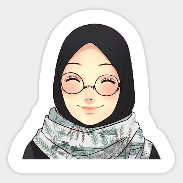 hijab, - Hijab - Sticker | TeePublic