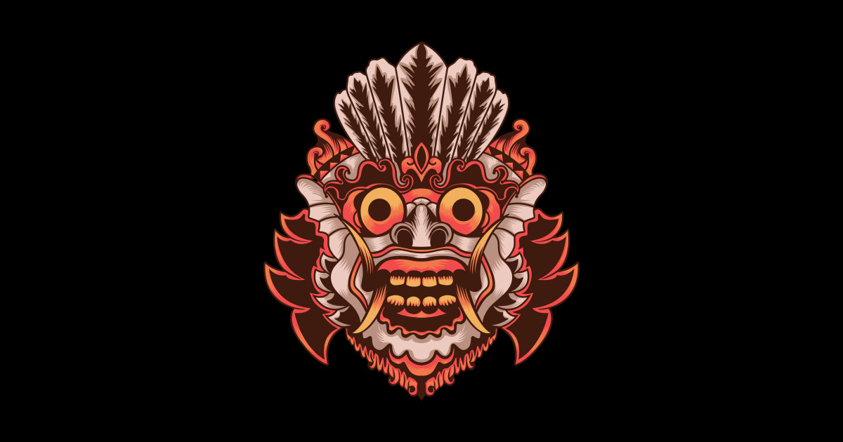 Bali Barong Monster Mask - Barong Bali - Posters and Art Prints | TeePublic