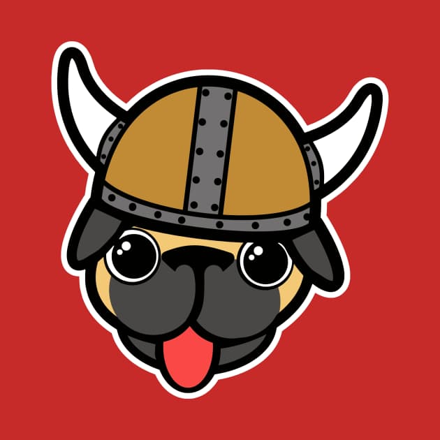 Viking Pug - Vikings - T-Shirt | TeePublic