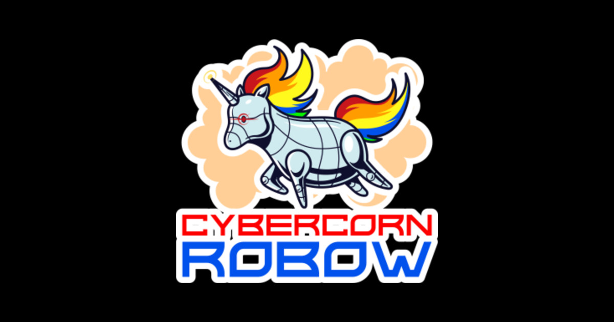 Cybercorn Robow Cute Unicorn - Unicorn - Magnet | TeePublic