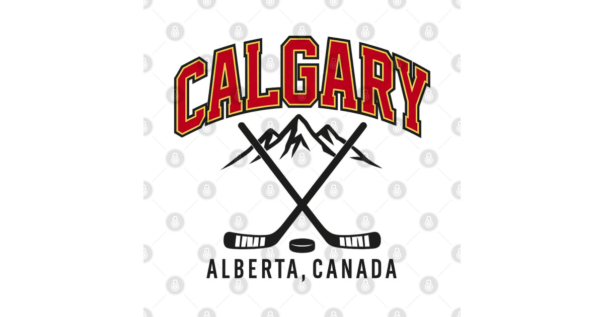 Calgary Alberta Vintage Mountain Stick Design - Calgary - T-Shirt ...
