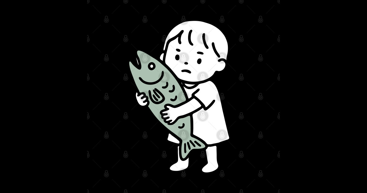 Hug Fish - Hug - Sticker | TeePublic