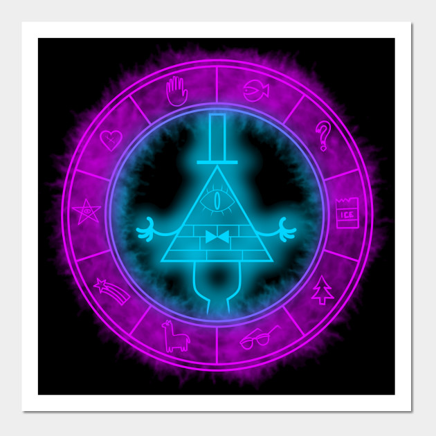 Bill Cipher illuminati circle - Gravity Falls - Posters and Art Prints ...