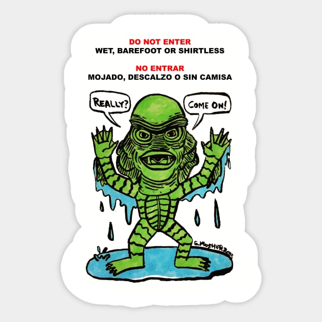 Do Not Enter - Monster - Sticker | TeePublic