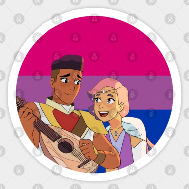 Glimbow She-Ra Bisexual Flag SPOP - Shera - Sticker | TeePublic