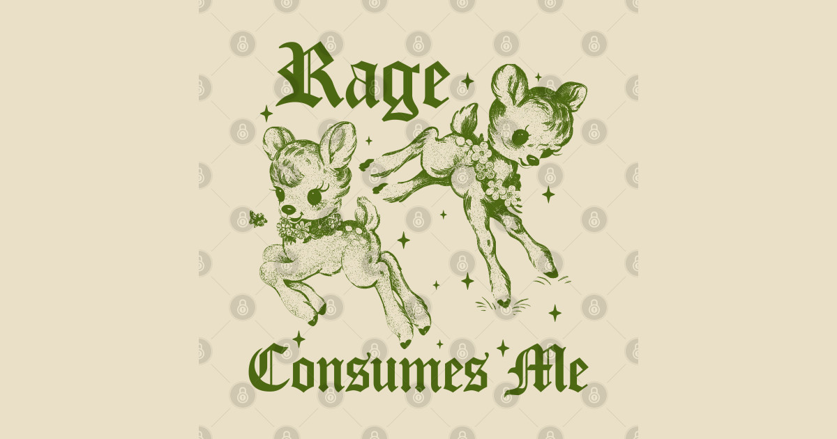 Rage Consumes Me, Funny Cute Deer Vintage 90s Style Shirt, Weirdcore ...