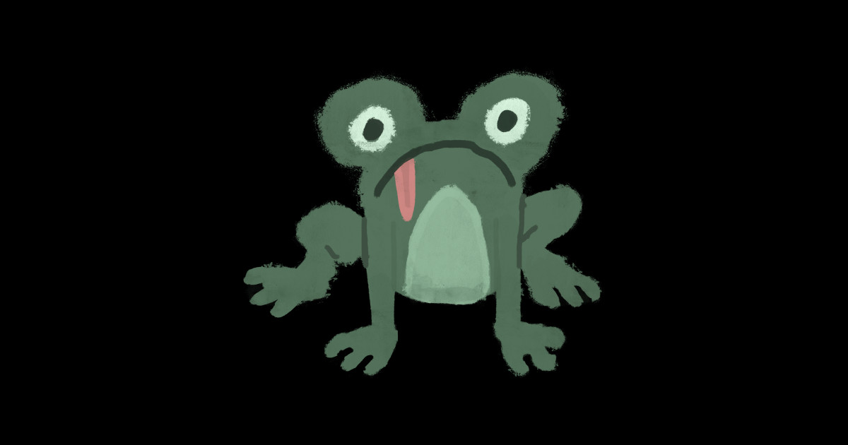 Derp Frog - Frog - Sticker | TeePublic