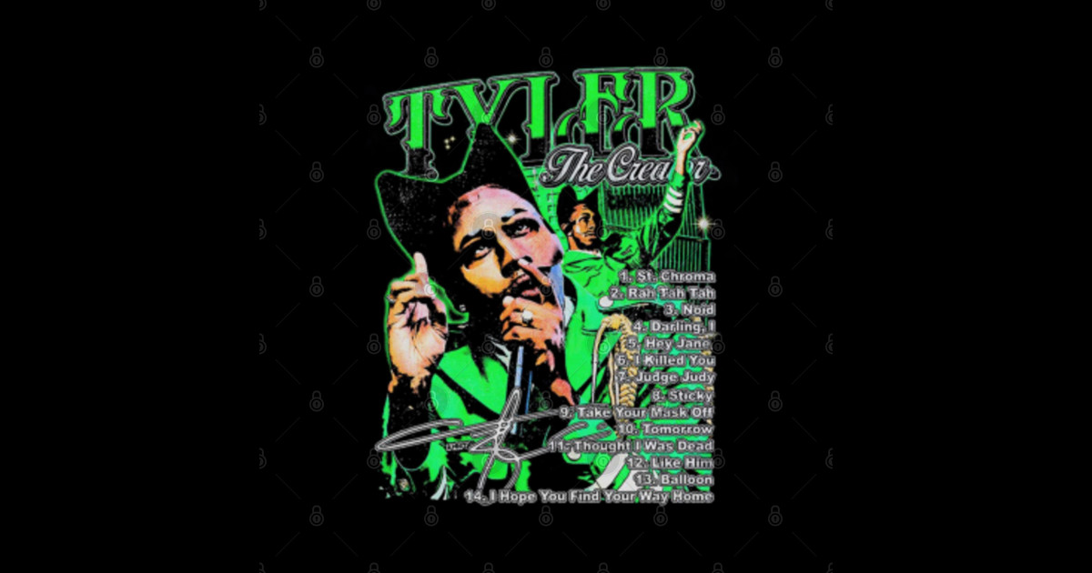 Tyler The Creator Chromakopia List - Tyler The Creator - Sticker ...