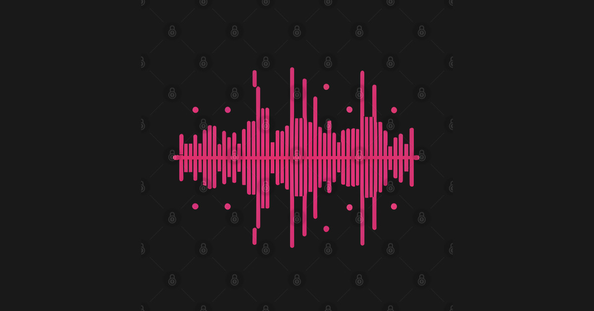 Pink sound wave. Vector t-shirt or poster design. - Music Soundwave ...