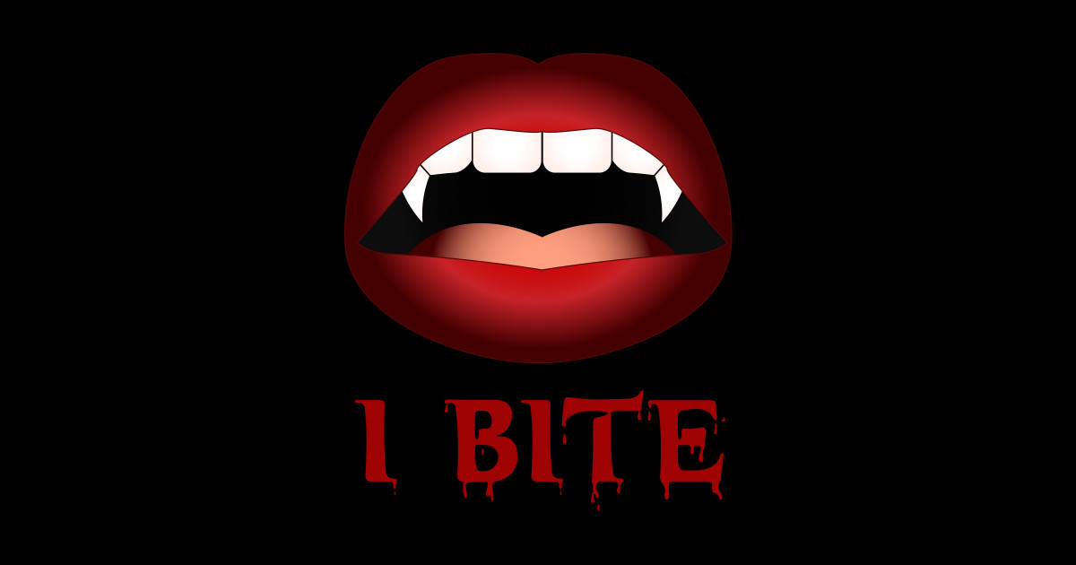 I Bite - Fangs - Sticker | TeePublic