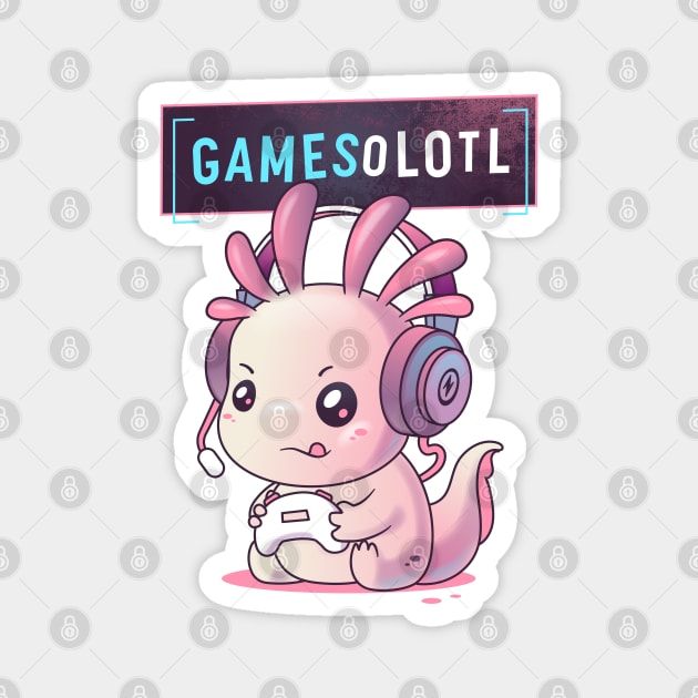 Gamesolotl - Axolotl Gamer - Axolotl Gamer - Magnet | TeePublic