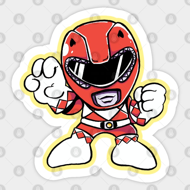 Chibi Red Ranger - Power Rangers - Sticker | TeePublic