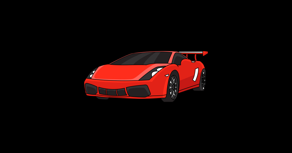 Sports car with airfoil illustration - Sports Car With Airfoil ...