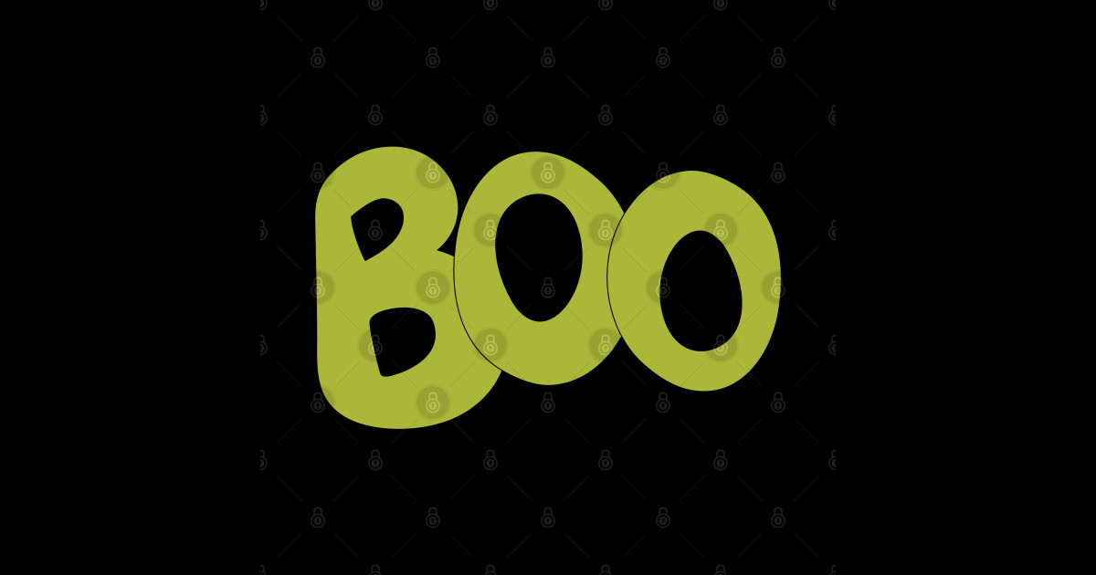 BOO text art in green bubble letters - Boo Halloween Design - Magnet ...