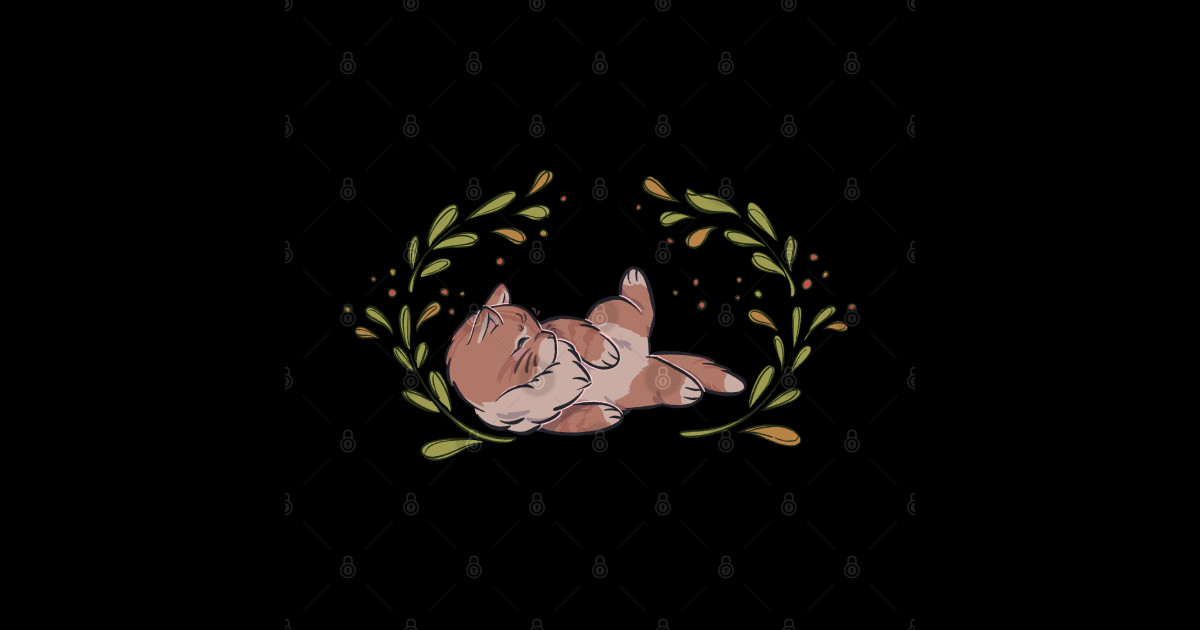 Cute Ginger Cat - Cat - Sticker | TeePublic