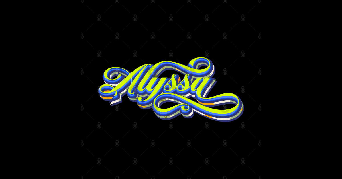 Alyssa | The Name Alyssa | Floral Typography - Alyssa - Sticker | TeePublic