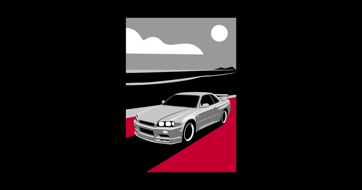 NISSAN GT-R34 SKYLINE - Nissan Skyline Gtr R34 - Posters and Art Prints ...