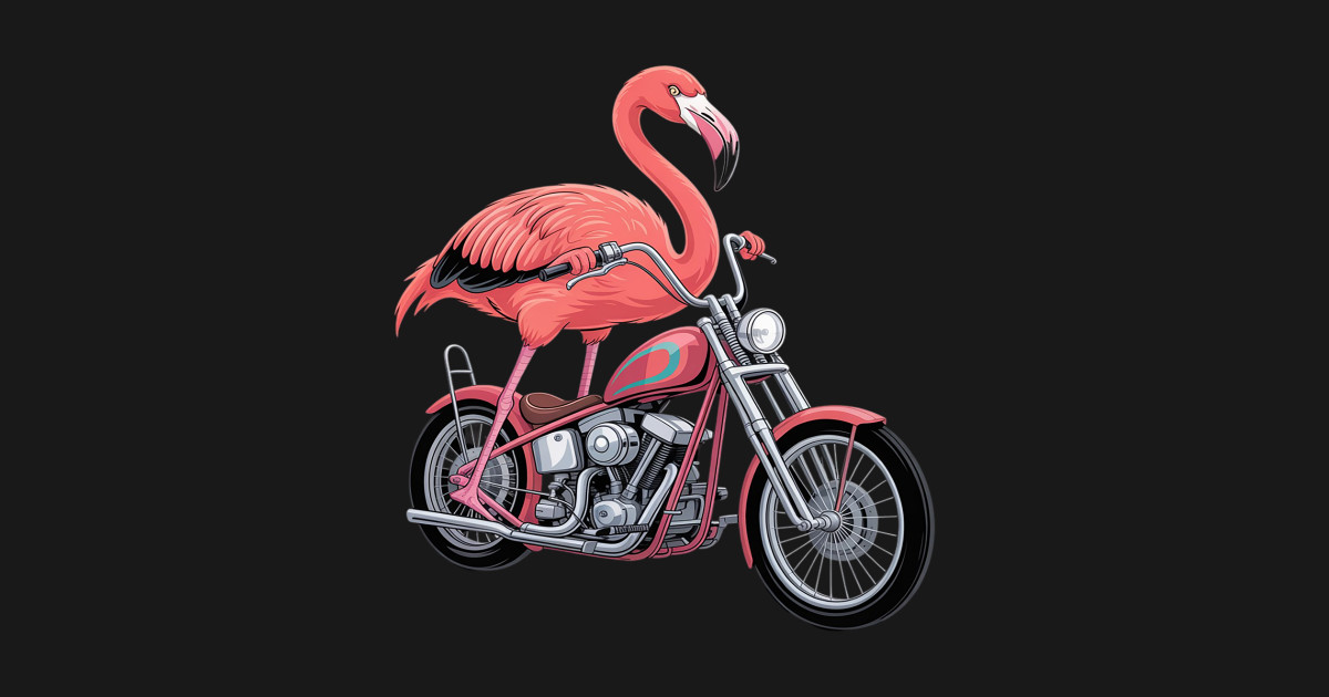 Flamingo Motorcycle - Flamingo Motorcycle - T-Shirt | TeePublic