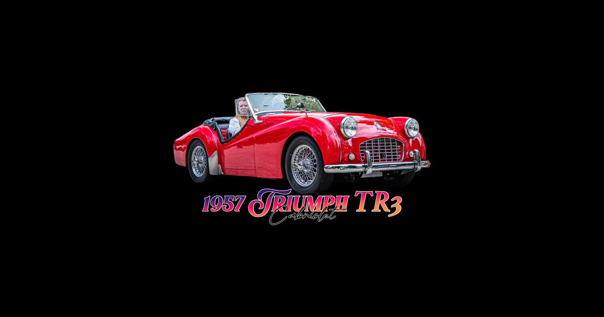 1957 Triumph TR3 Cabriolet - 1957 Triumph Cabriolet - Sticker | TeePublic