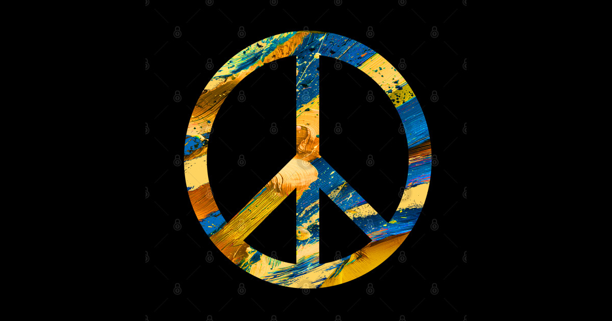 Peace Sign Paint Splatter Graphic Design - Peace Sign - Sticker | TeePublic